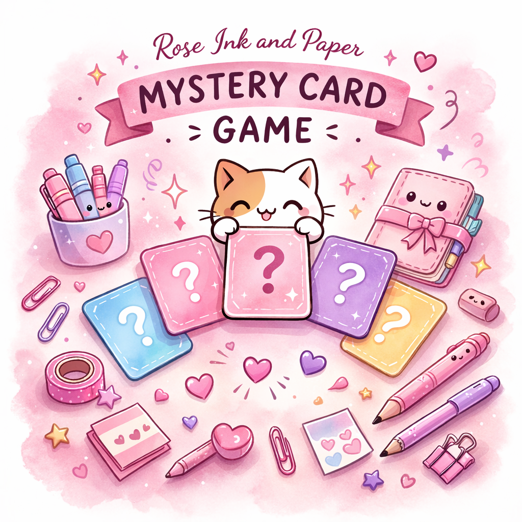 Mystery Card Game – Rose Ink and Paper